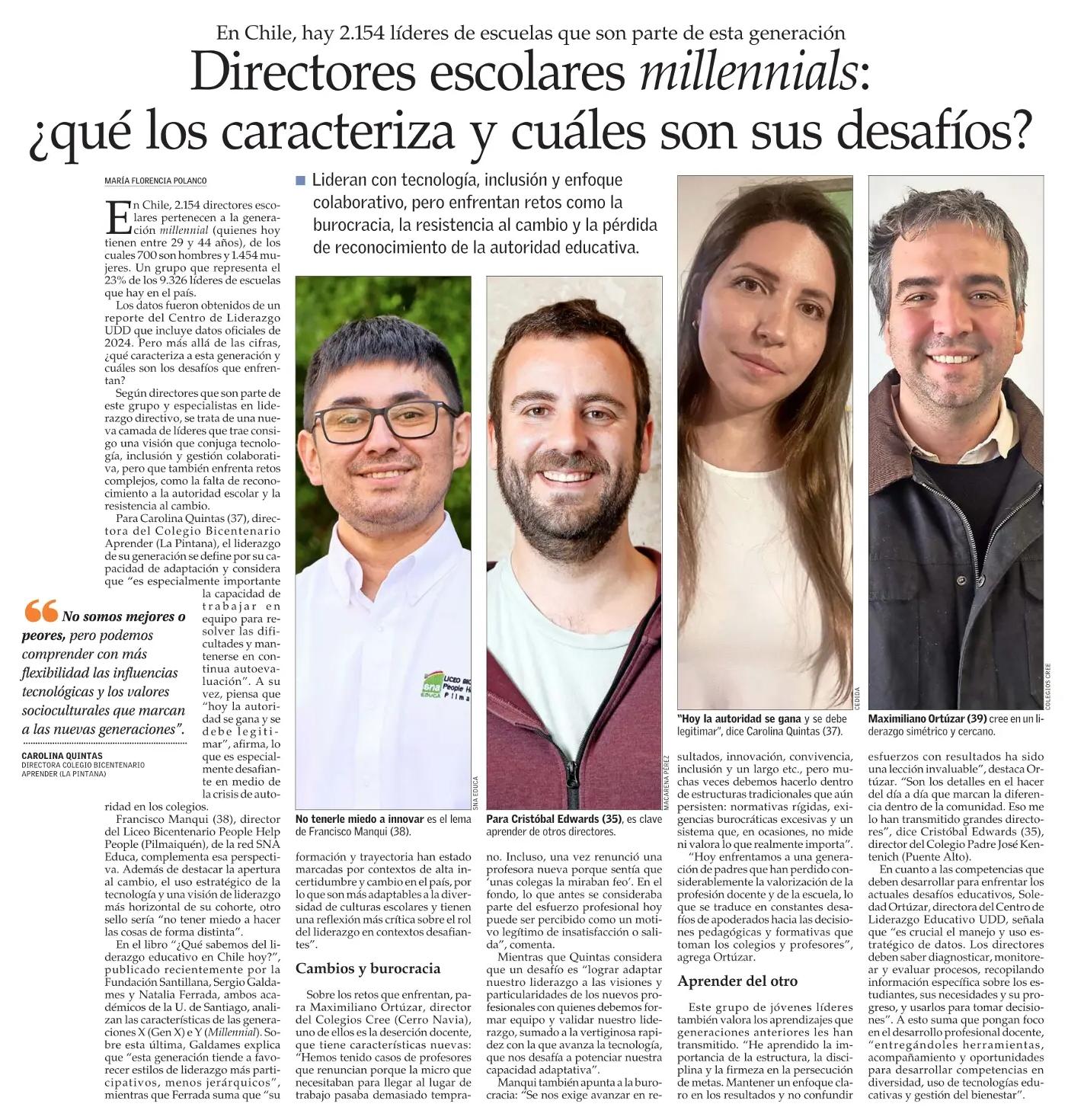 El Mercurio - Directores escolares millennials: ¿qué los caracteriza y ...